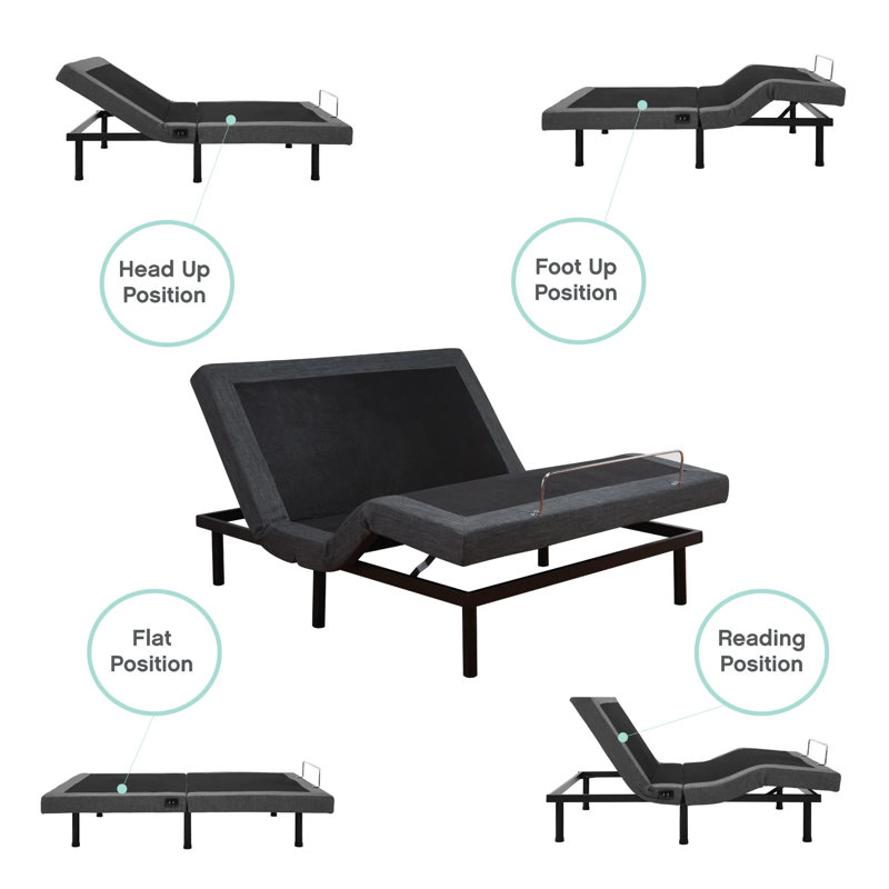 Wayfair Sleep™ 15" Massaging Zero Gravity Adjustable Bed with Wireless ...